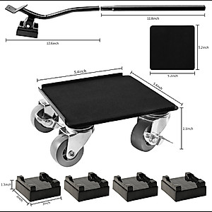 Furniture Moving Dolly, Heavy Furniture Lift Mover with 360° Rotation Wheels, Easy to Moving Heavy Furniture Moving Tool Set Load Capacity Up to 1320 Lbs, Suitable for Sofa, Cabinet