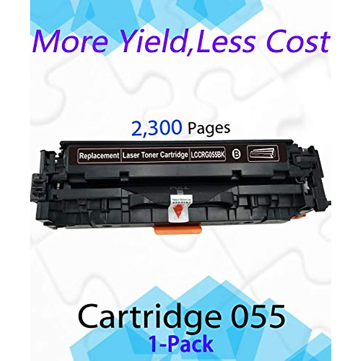 EASYPRINT (1-Pack, No Chip) Compatible Toner Cartridge Replacement for Canon 055 CRG055 CRG-055 Used for Canon LBP664Cdw imageClass MF740Cdw MF741Cdw MF743Cdw MF745Cdw MF746Cdw Printer, (1 Black)