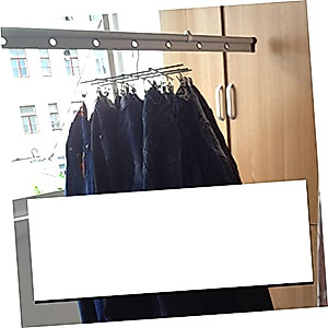 CAXUSD Collapsible Clothes Rack Foldable Laundry Rack Underwear Drying Clips Clothes Hanger Stainless Steel Clothes Hanger Windproof Drying Rack Socks Rack Coat Hanger Silver