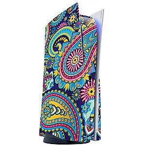ITS A Skin Skins Compatible with Sony Playstation 5 Console Disc Edition - Protective Decal Overlay Stickers wrap Cover - Colorful Paisley Mix