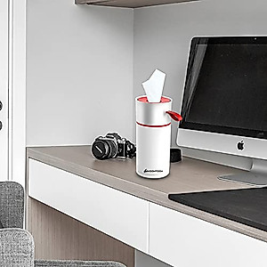 AnyCar Car Tissue Tube, Cylinder Tissue Box Round Tissues Container for Car Cup Holder 5.89'' * 2.71''(H*D), Up to 30 Count Tissue (White)