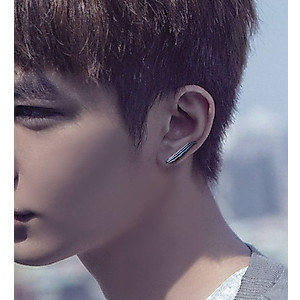 SLUYNZ 925 Sterling Silver Feather Crawler Earrings for Women Climber Earrings Cuff Earrings Wrap (A-Silver)