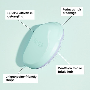 Tangle Teezer The Fine and Fragile Detangling Brush, Dry and Wet Hair Brush Detangler for Color-Treated, Fine and Fragile Hair, Mint Violet