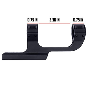 Monstrum 1-4x20 Rifle Scope with Rangefinder Reticle | ZR250 H-Series Offset Scope Mount | Monstrum Flip Up Lens Cover Set | Bundle