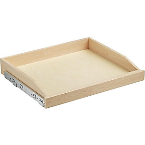 ROOMTEC Soft Close Pull Out Cabinet Organizer 25-1/2" W x 21" D Cabinet Organizer Wood Slide Out Shelves Cabinet Storage and Organizer for Kitchens and Pantry