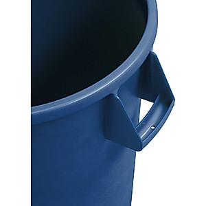 SPARTA Bronco Waste Bin Container, Trash Can, (Lids Sold Separately), Polyethylene, 32 Gallons, Blue, (Pack of 4)