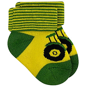 Infant John Deere Tractor Booties (Green / Yellow) - LP64355