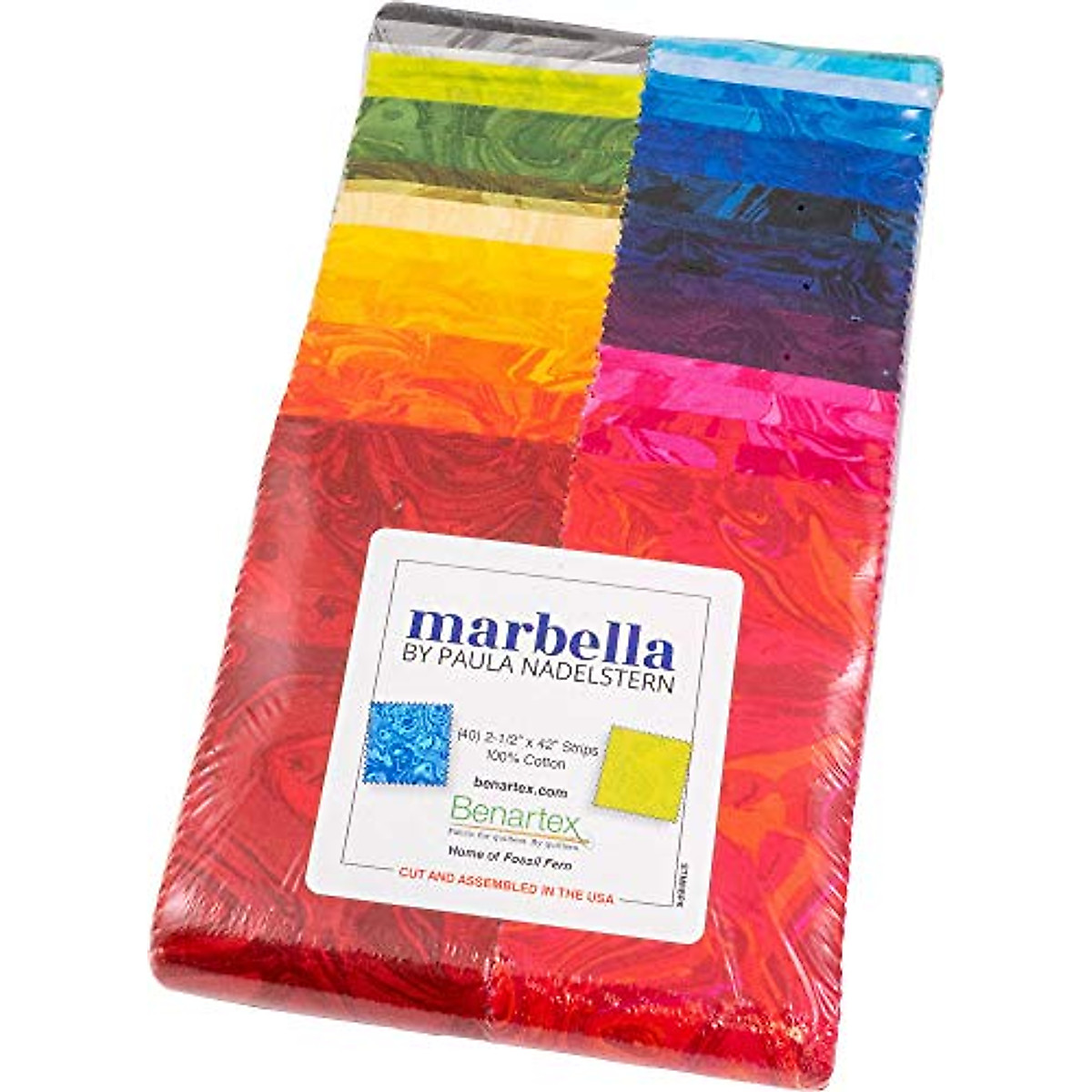 Paula Nadelstern Marbella Strip-Pies 40 2.5-inch Strips Jelly Roll Benartex
