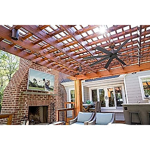 SunBrite 75-Inch Outdoor Television 4K with HDR - Signature 2 Series - for Partial Sun SB-S2-75-4K-BL (75-inch, Black)