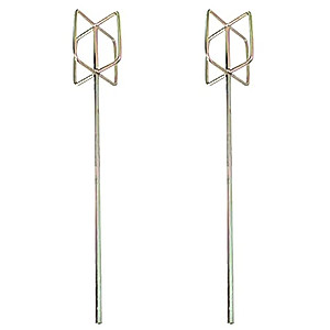 DOITOOL 2Pcs Paint and Mortar Mixer, Power Drill Mixer Attachment, Metal Paint Mud Mixer Heavy Duty Cement Mixer Concrete Drill Mixing Rods Professional Paint Cement Grout Bucket Mixer
