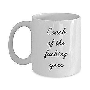 Best Coach Mug Funny Appreciation Mug for Coaches Gag Swearing Mug for Adults Novelty Tea Cup