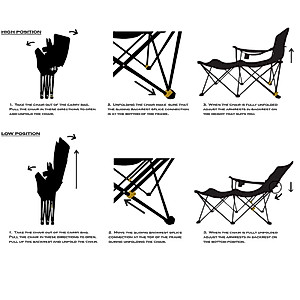 apollo walker Folding Camping Chairs Reclining Beach Chairs for Adults Portable Sun Chairs Outdoor Lounger with Carry Bag,for Fishing,Camp,Picnics