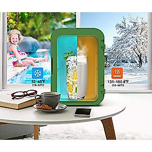 NXONE Mini Fridge,6 Liter/8 Can AC/DC Small Refrigerator,Portable Thermometric Cooler and Warmer Freezer Skincare fridge for Foods,Beverage,Medications, Home,Bedroom,Dorm,Office and Car