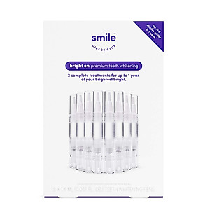SmileDirectClub Teeth Whitening Kit - 8 1.4ml Gel Pens - Professional Strength Hydrogen Peroxide - Pain Free and Enamel Safe - Up to 9 Shades Whiter in 1 Week