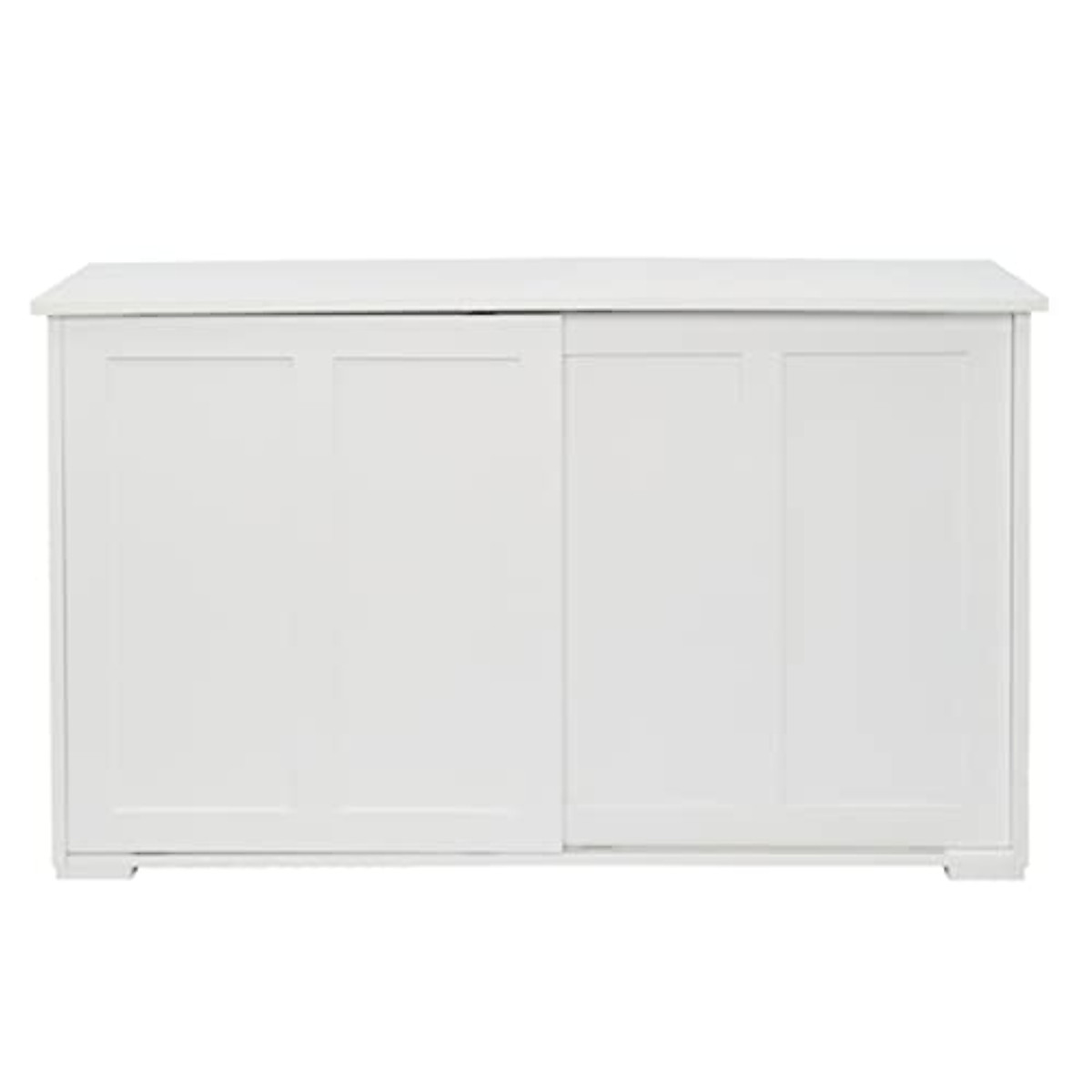 SEASD Kitchen Sideboard Cabinets FCH Double Sliding Door Sideboard Porch Cabinet White Dining Cabinet (106 X 33 X 62) Cm