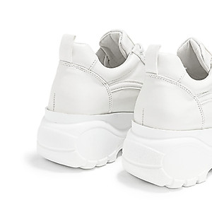 READYSALTED Platform Sneakers for Women Fashion Chunky Sneakers Casual Lace Up Walking Sneakers(BLOWN1-White-11)