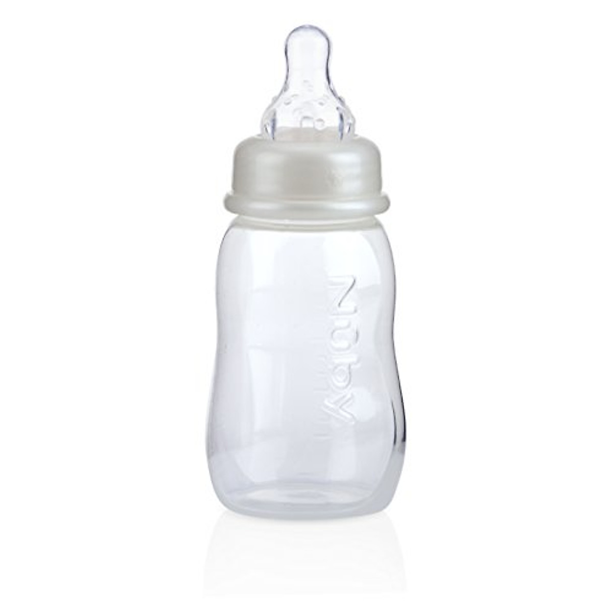 Nuby Standard Neck Tinted Feeding Nurser, 1 Count (Pack of 1), Colors May Vary