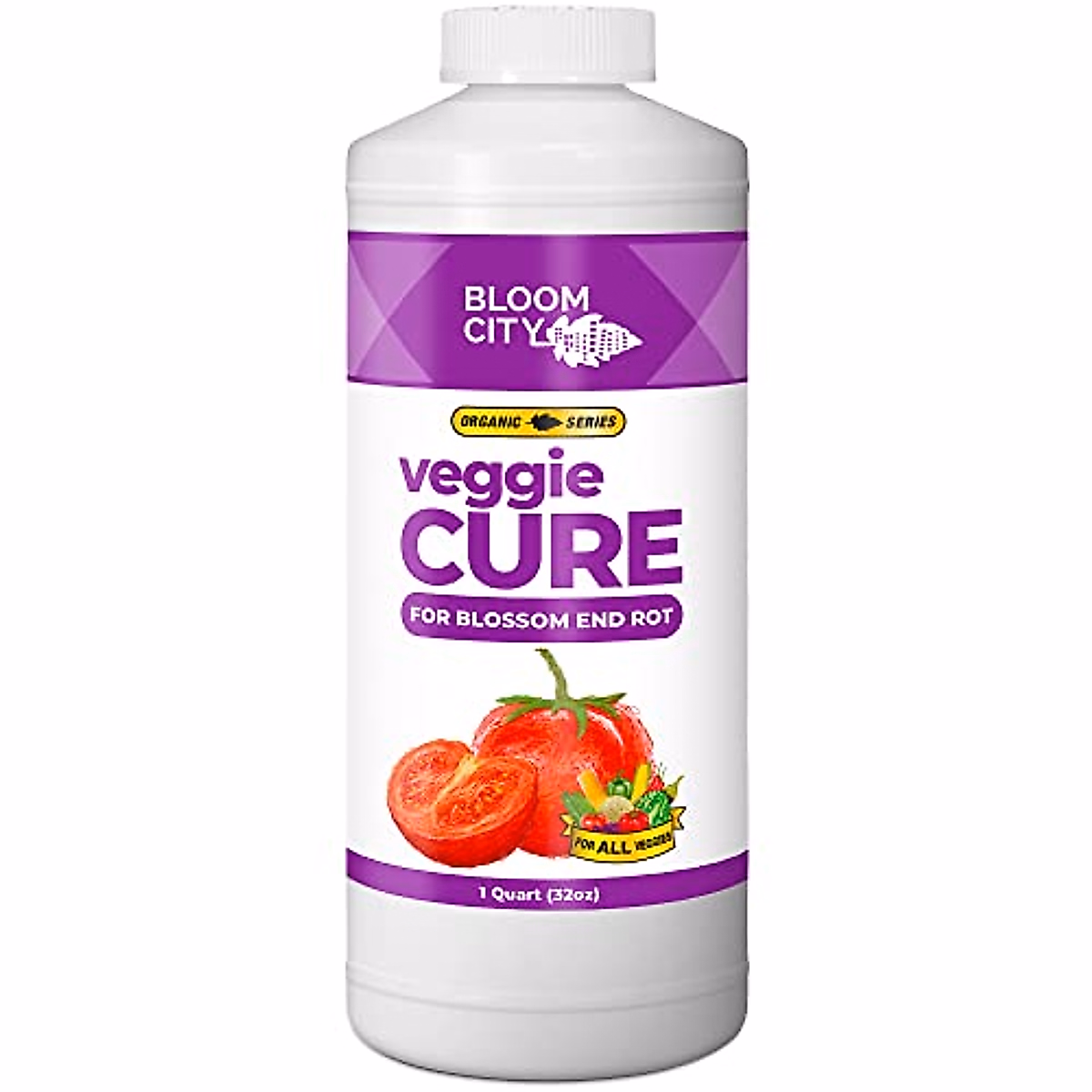 Veggie Cure by Bloom City, Blossom End Rot Solved for All Garden Plants & Vegetables (32 oz)