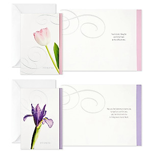 Hallmark Assorted Sympathy Cards (Flowers, 12 Cards and Envelopes)