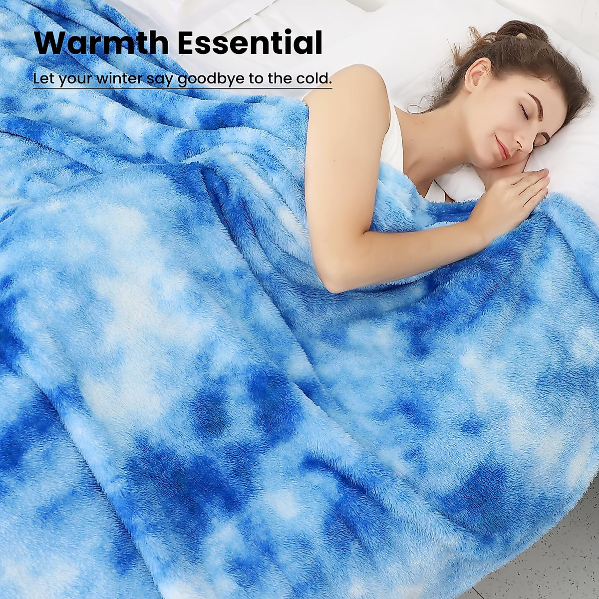 obinsm Soft Throw Blanket Blue Blanket Throw Soft Fleece Blanket Throw