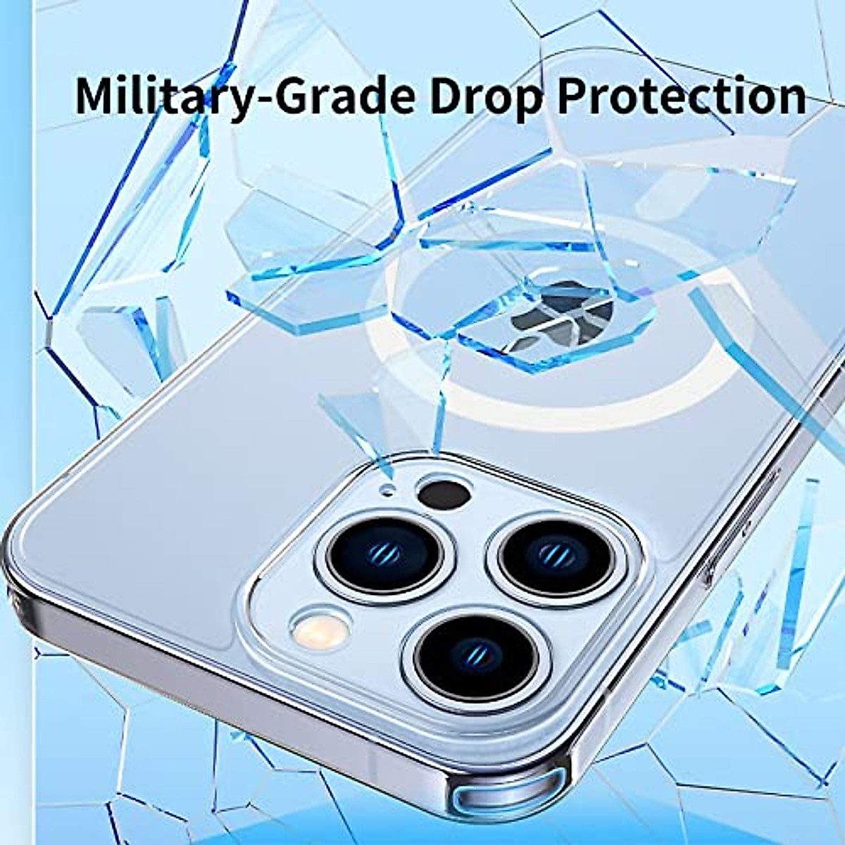 teloxy Magnetic Designed for iPhone 14 Pro Max Case, Drop Protection [Anti-Scratch] [Soft Microfiber Lining] Shockproof Slim Rubber Phone Case for iPhone 14 Pro Max Clear