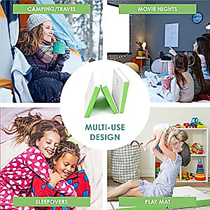 Cushy Form Floor Mattress - Foldable 4 Inch Foam Camping Bed w/Case for Adults & Kids - Folding Portable Bed for Travel, Van, Guest - Fold Up Pad - College Dorm Room Essentials for Girls and Guys