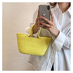 WPYYI Women's Handbag Fashion Crossbody Bag Bucket Tote Summer Beach Bag Storage Handbag (Color : Black, Size : 1)