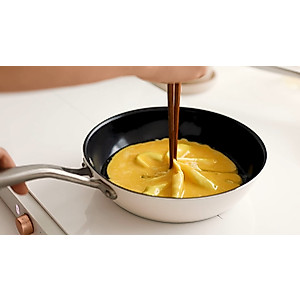 ValenCera by TeChef, 8" Ceramic Nonstick Frying Pan Skillet, Nontoxic - Free of PFAS, PFOA, PTFE, Made in Korea (8-in)