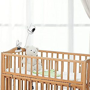Baby Monitor Mount Compatible with HelloBaby HB65/HB66/HB248,ANMEATE SM935E Baby Monitor Camera 15.7 inches Flexible Clip Clamp Mount Long Gooseneck Arm, Baby Monitors Holder Without Tools