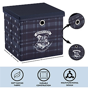 Harry Potter Collapsible Storage Cube with removable Lid, 10" Wx10 Hx10 D