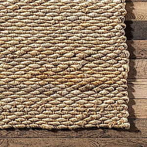 nuLOOM Hailey Hand Woven Jute Area Rug, 8x10, Natural