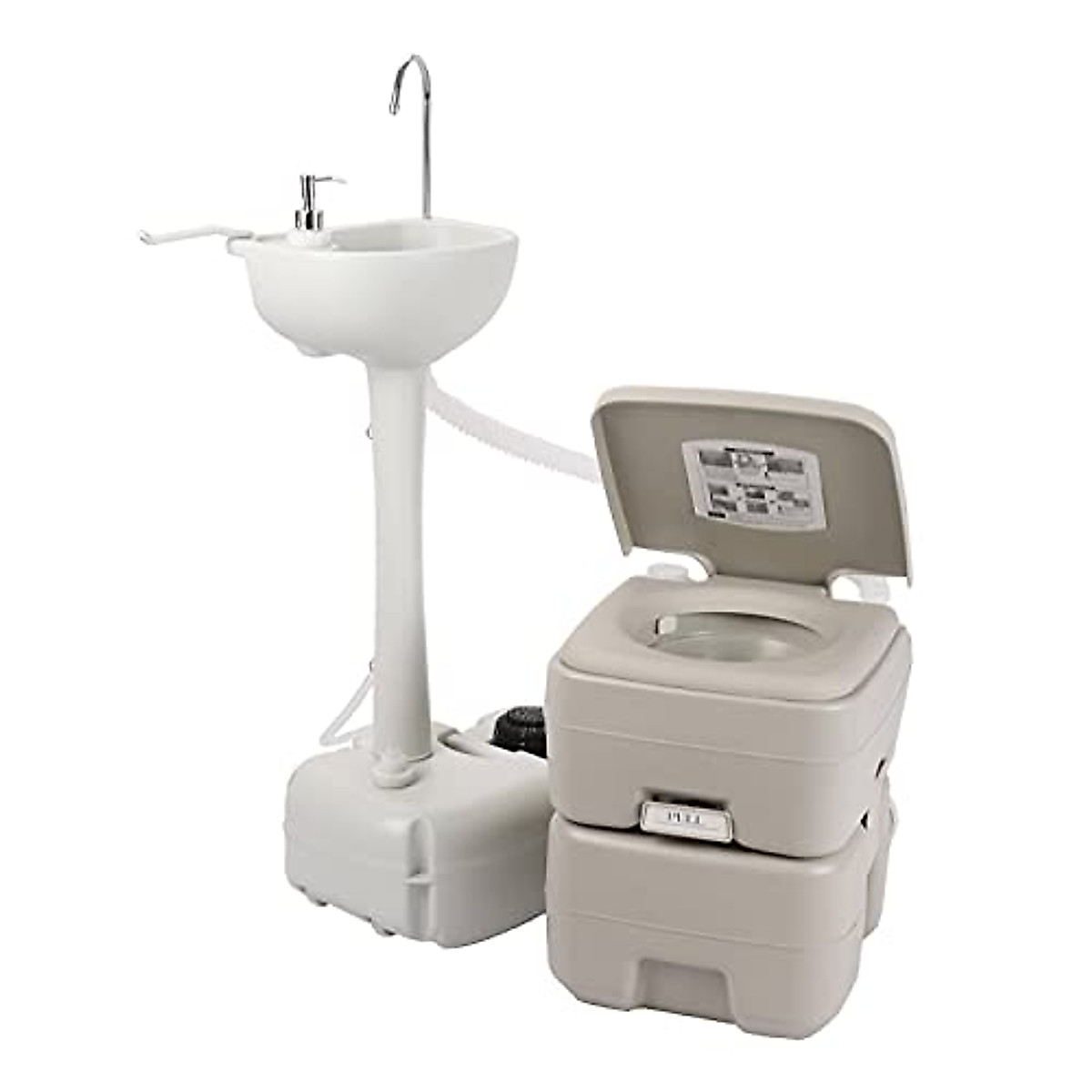 NC CHH-7701 1020T Portable Removable Outdoor Hand Sink with Portable Toilet