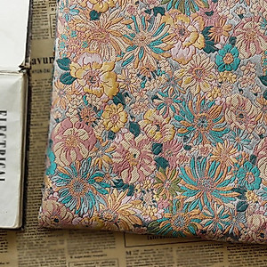 XMTXZYM 2 Meter Thickened Yarn Dyed Jacquard Fabric Dress Handbag Sewing Fabric