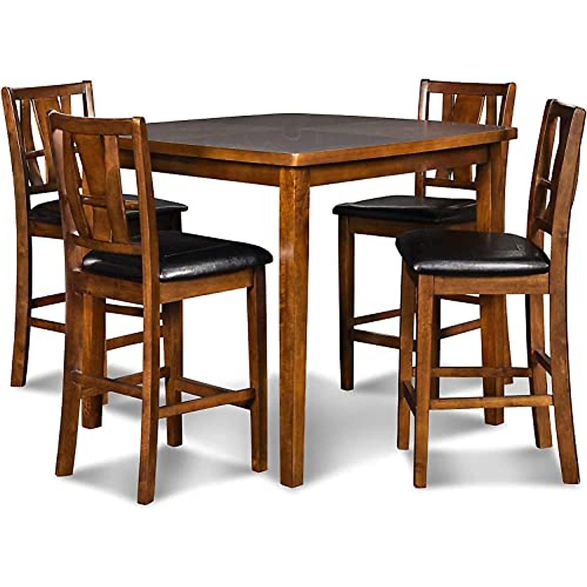 New Classic Furniture Dixon Counter Height Dining Set, Espresso, 5-Piece