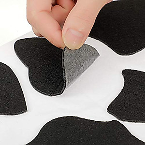 WILLBOND 5 Sheets Cow Felt Pads Adhesive Felt Circles with 1 Set Halloween Cow Ear Headband, Bow Tie and Cow Tail for Halloween DIY Costume, Over 6 Years