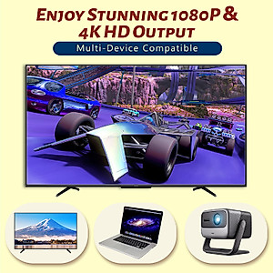 HRYYDS 2025 Retro Gaming Console Pro 4K HDMI with 40,000+ Built-in Classic Video Games - Plug & Play Game Stick for TV with 2 Wireless Controllers | 23 Emulator Support 64GB