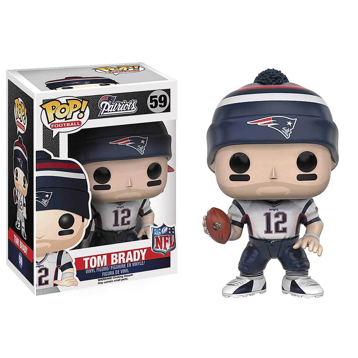 POP Football: Patriots - Wave 3 Tom Brady Funko Vinyl Figure (Bundled with Compatible Box Protector Case)