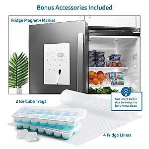 StorageBud Pantry Organization and Storage Bins - 14 Pieces Food Storage Containers - Clear Storage Bins for Fridge, Refrigerator & Kitchen Cabinet - BPA Free Freezer Organizer Bins