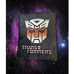 Transformers Hasbro Autobot Symbol 80's Cartoon Printed Plush Throw Blanket