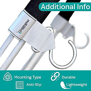 Buggygear Stroller Hooks - On The Go Stroller Hooks for Bags - Hang Bags Stroller Hooks