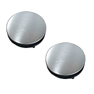 2 Pcs Sink Tap Faucet Hole Cover Kitchen Sink Plug Brushed Stainless Steel Hole Cover for Dia 1.22 to 1.57 Inch (Short)