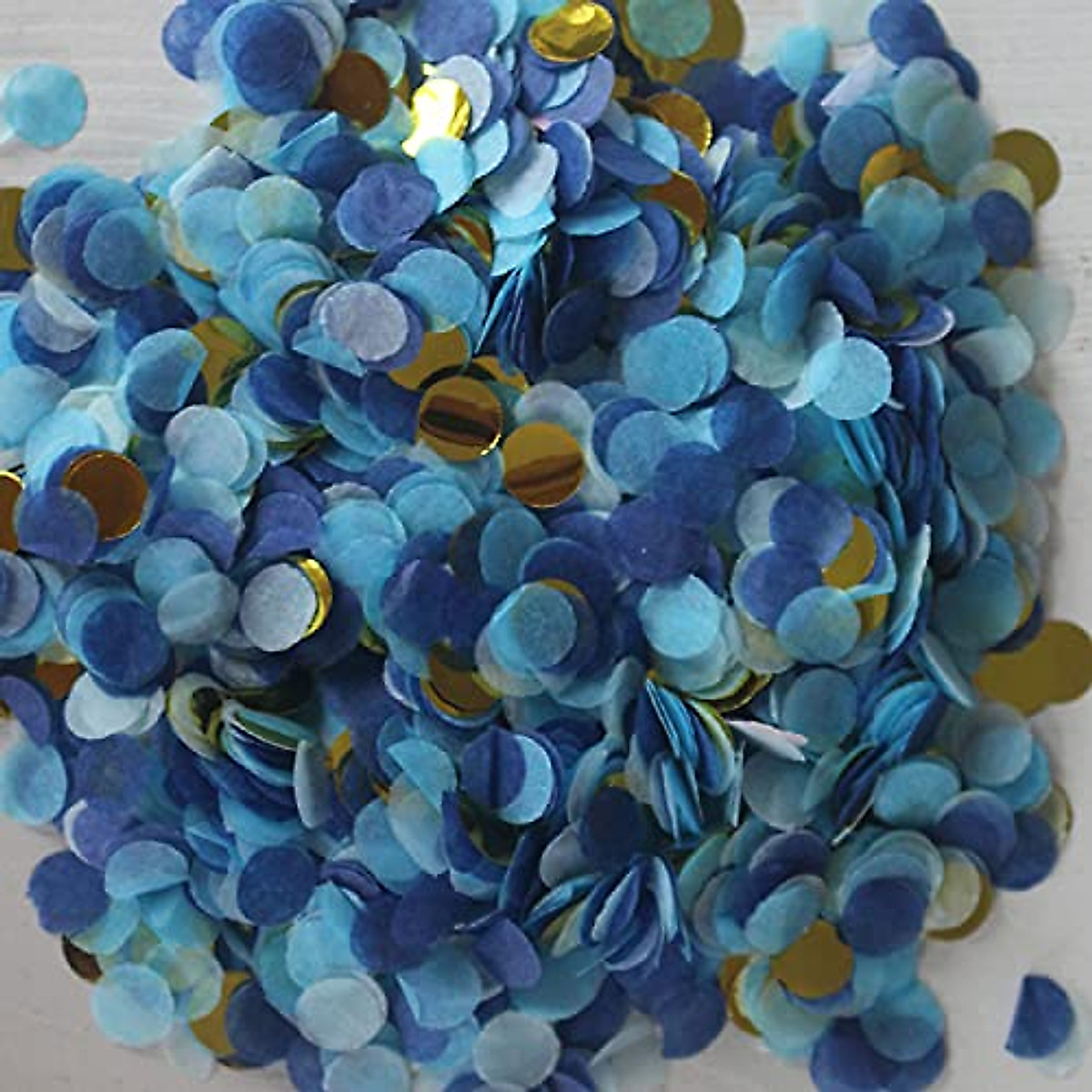 KADUOS (Pack of 2 Total120G/4.2Ounce)1.0CM(0.4Inch) Round Baby Gender Reveal Decorations , Tissue paper Gender Reveal Confetti, Paper confetti classroom decorations pink confetti, gold confetti