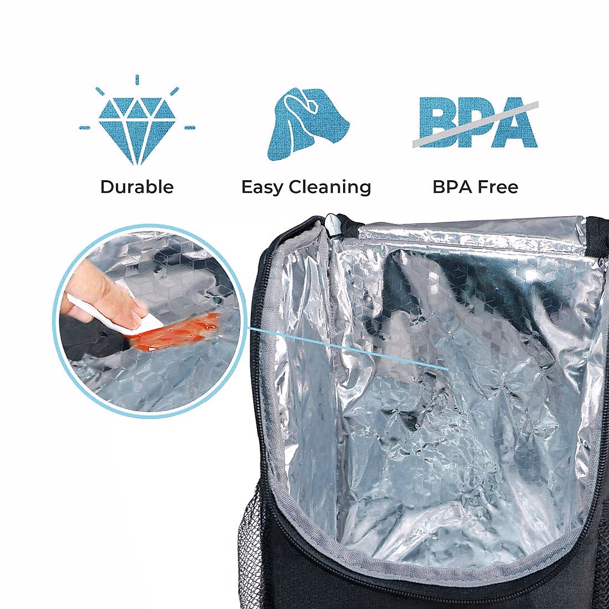 Sethruki Lunch Bag Insulated Lunch Box Lunch Shoulder Tote Bag Drinks Holder Durable Oxford Thermal Snacks Organizer for Women Men Work Picnic Hiking Beach Fishing