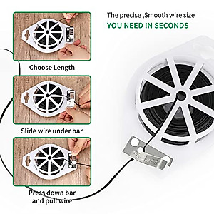 KINGLAKE GARDEN 328 FT Garden Plant Ties with Trimmer, Twist Ties,Rust Free for Gardening and Office Organization 1Pcs (Black)