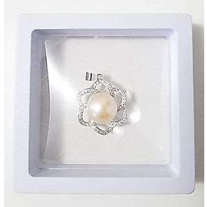 JM Set of 3 pcs Transparent 3D Floating Frame Display Holder/Box/Frames for Challenge Coins, AA Medallions, Antique, Jewelry,Gift, White, 2.75 x 2.75 x 0.75 Inches