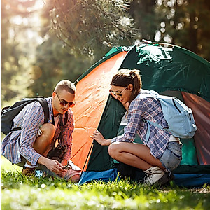 ALMOXVYE 20 Pack Tent Stakes, 10 Inch Heavy Duty Tent Camping Stakes, Galvanized Non-Rust Tent Pegs for Pop Up Canopy, Ground, Garden