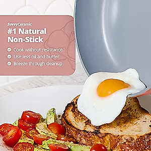 Greater Goods Party of Four Cook Kit - 10 Piece Nonstick Cookware Set for a Complete Kitchen | Non Toxic, Teflon Free Pots and Pans Work on All Cooking Surfaces, Even Induction (Coral Pink)