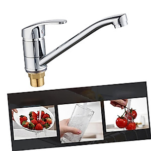 Veemoon Sink Faucet Kitchen Faucet Water Tap Bath Mixer Tap Washbasin Mixer Tap Hot and Cold