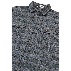 MuskOx Grand Flannel, Men’s Long-Sleeve Button Down Flannel Shirt (Large, Moss)