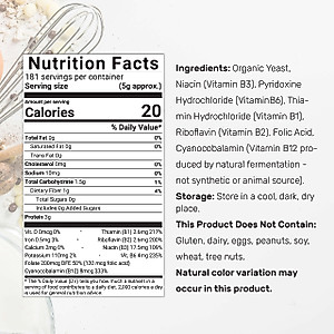 DEAL SUPPLEMENT Organic Fortified Nutritional Yeast Flakes, 2lbs – High Protein & Vitamin B Complex Source – Vegan Cheese Substitute for Baking, Cooking, & Seasoning – Dairy Free, Gluten Free